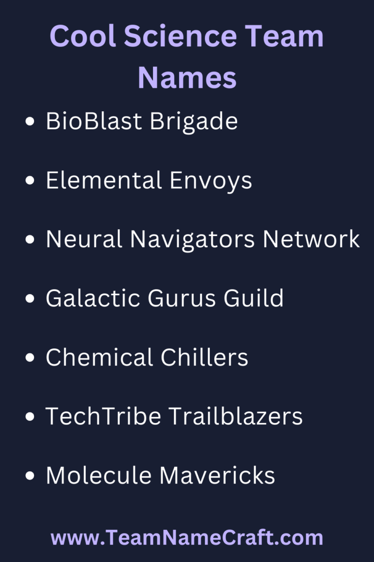 2000+ Science Group Names to Ignite Collaboration - Team Name Craft