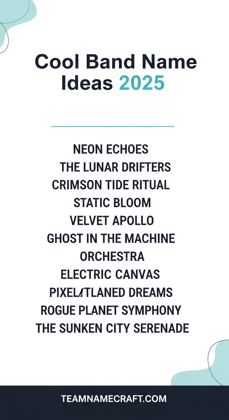 🎵 600+ Band Name Ideas (2025) – Cool, Creative & Unique Music Group ...